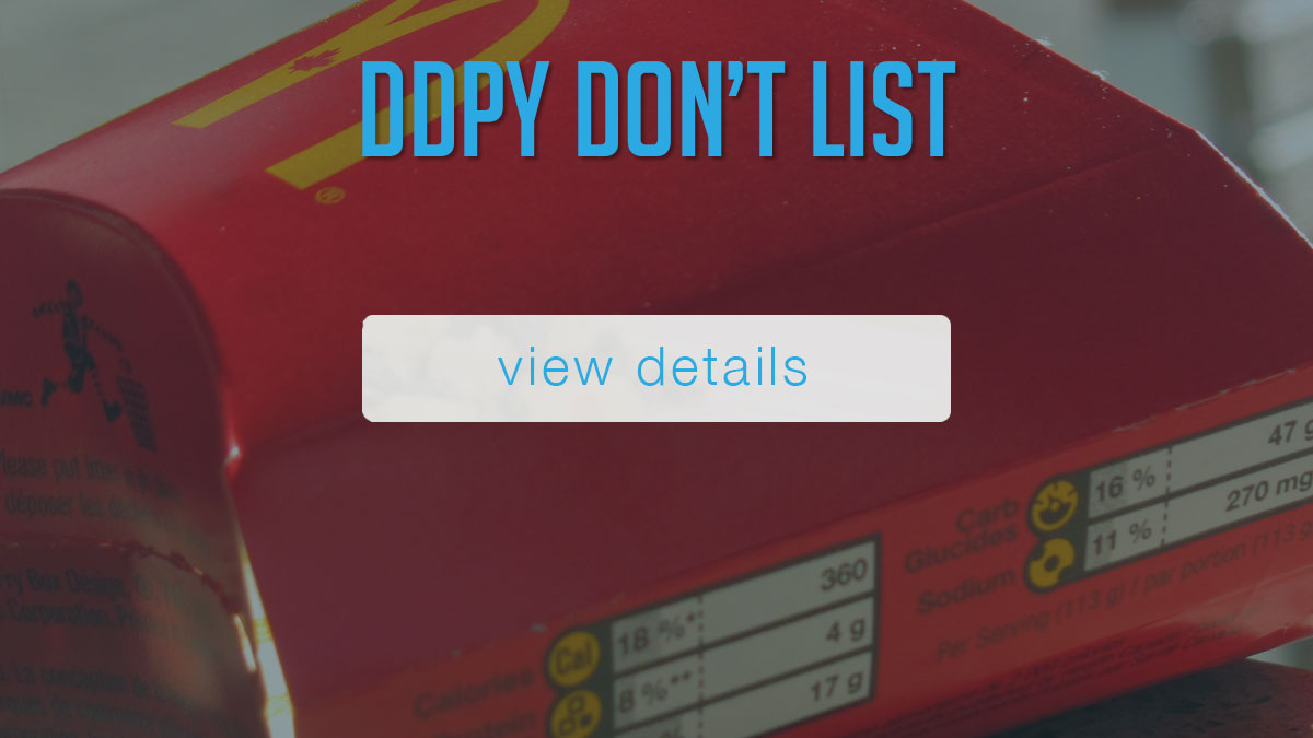 DDPY Don’t List – DDY On Demand User Guide